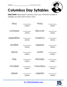 Columbus Day Worksheets - 15 Worksheets.com