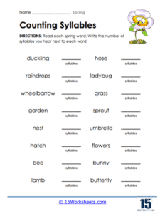 Spring Season Worksheets - 15 Worksheets.com