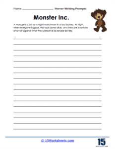Horror Writing Prompt Worksheets | Spooky and Scary - 15 Worksheets.com