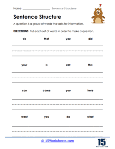 Sentence Structure Worksheets | Clauses & Grammar - 15 Worksheets.com