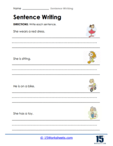 Sentence Writing Worksheets - 15 Worksheets.com