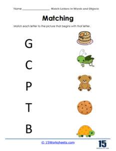 Match Letters Worksheets - 15 Worksheets.com
