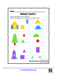 Naming Shapes Worksheets | Preschool Skills - 15 Worksheets.com