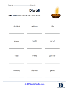Diwali Worksheets - 15 Worksheets.com