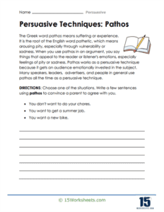 Persuasive Writing Worksheets | Heighten Impact - 15 Worksheets.com