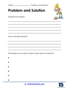 Problem and Solution Worksheets | Thinking Skills - 15 Worksheets.com