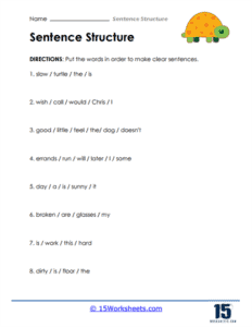 Sentence Structure Worksheets | Clauses & Grammar - 15 Worksheets.com