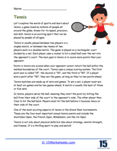 Sports Worksheets - 15 Worksheets.com