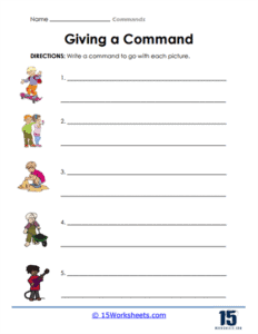 Commands Worksheets - 15 Worksheets.com