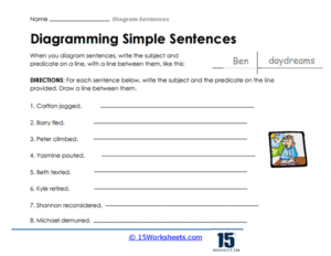 Diagramming Sentences Worksheets - 15 Worksheets.com
