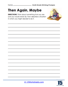 6th Grade Writing Prompts | Creative Compositions - 15 Worksheets.com