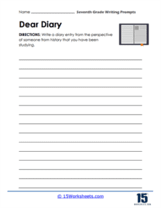 7th Grade Writing Prompts | Inspiring Theme Exercises - 15 Worksheets.com