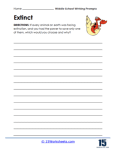 Middle School Writing Prompt Worksheets - 15 Worksheets.com