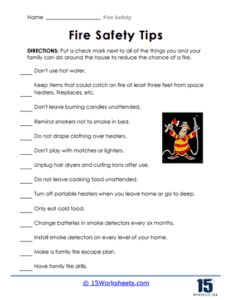 Fire Safety Worksheets | Preventive and Drill Activities - 15 ...