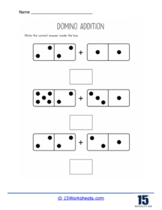 Domino Addition Worksheets - 15 Worksheets.com