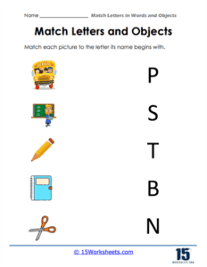 Match Letters Worksheets - 15 Worksheets.com