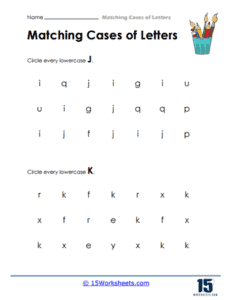 Matching Cases of Letters Worksheets - 15 Worksheets.com
