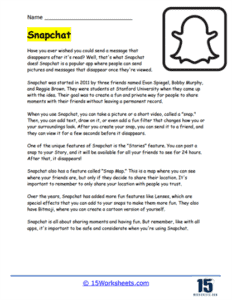 Social Media Worksheets | Apps & Platforms - 15 Worksheets.com