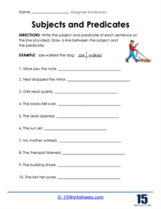 Diagramming Sentences Worksheets - 15 Worksheets.com