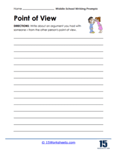 Middle School Writing Prompt Worksheets - 15 Worksheets.com