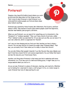 Social Media Worksheets | Apps & Platforms - 15 Worksheets.com