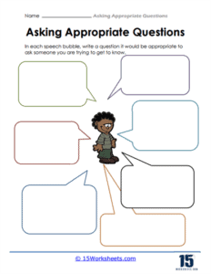Asking Appropriate Questions Worksheets - 15 Worksheets.com
