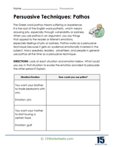 Persuasive Writing Worksheets | Heighten Impact - 15 Worksheets.com