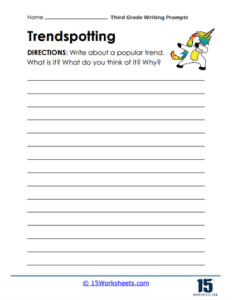 3rd Grade Writing Prompt Worksheets | Inspire Young Writers - 15 ...
