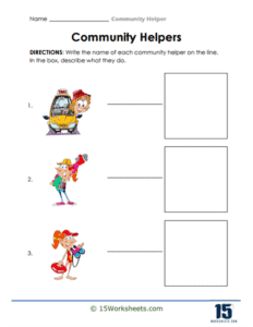 Community Helpers Worksheets | Roles & Responsibilities - 15 Worksheets.com