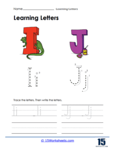 Learning Letters Worksheets - 15 Worksheets.com