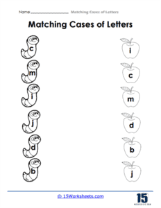 Matching Cases of Letters Worksheets - 15 Worksheets.com