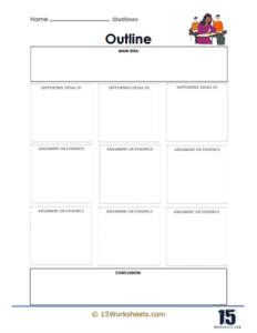 Outline Worksheets | Writing Series - 15 Worksheets.com