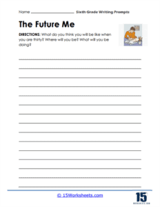 6th Grade Writing Prompts | Creative Compositions - 15 Worksheets.com