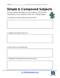 Compound Subjects Worksheets - 15 Worksheets.com