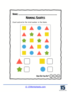 Naming Shapes Worksheets | Preschool Skills - 15 Worksheets.com