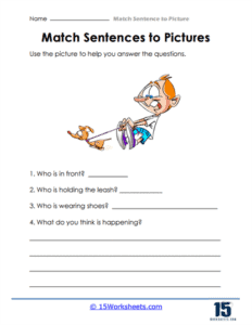 Picture Sentences Worksheets | Kindergarten - 15 Worksheets.com