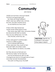 Antithesis Worksheets - 15 Worksheets.com