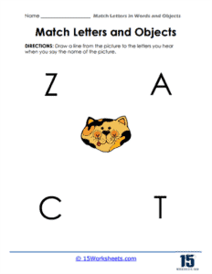 Match Letters Worksheets - 15 Worksheets.com