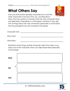 Character Development Worksheets - 15 Worksheets.com
