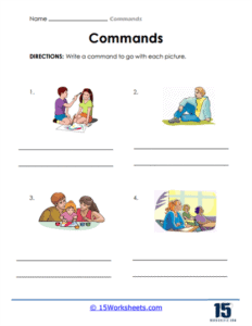 Commands Worksheets - 15 Worksheets.com