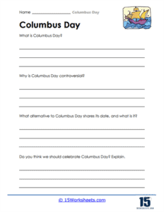 Columbus Day Worksheets - 15 Worksheets.com