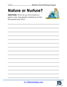 Middle School Writing Prompt Worksheets - 15 Worksheets.com