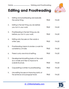 Editing and Proofreading Worksheets - 15 Worksheets.com