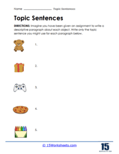Topic Sentences Worksheets | Strengthen Writing - 15 Worksheets.com