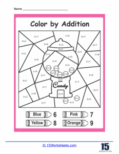 Color By Adding Numbers Worksheets - 15 Worksheets.com