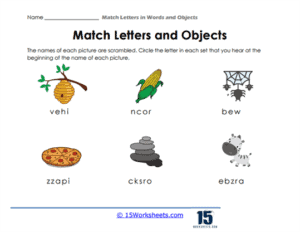 Match Letters Worksheets | Alphabet Series - 15 Worksheets.com