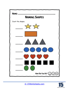 Naming Shapes Worksheets | Preschool Skills - 15 Worksheets.com