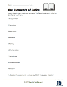 Satire Worksheets - 15 Worksheets.com