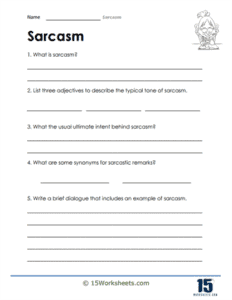Sarcasm Worksheets - 15 Worksheets.com