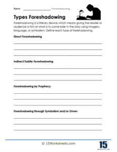 Foreshadowing Worksheets - 15 Worksheets.com